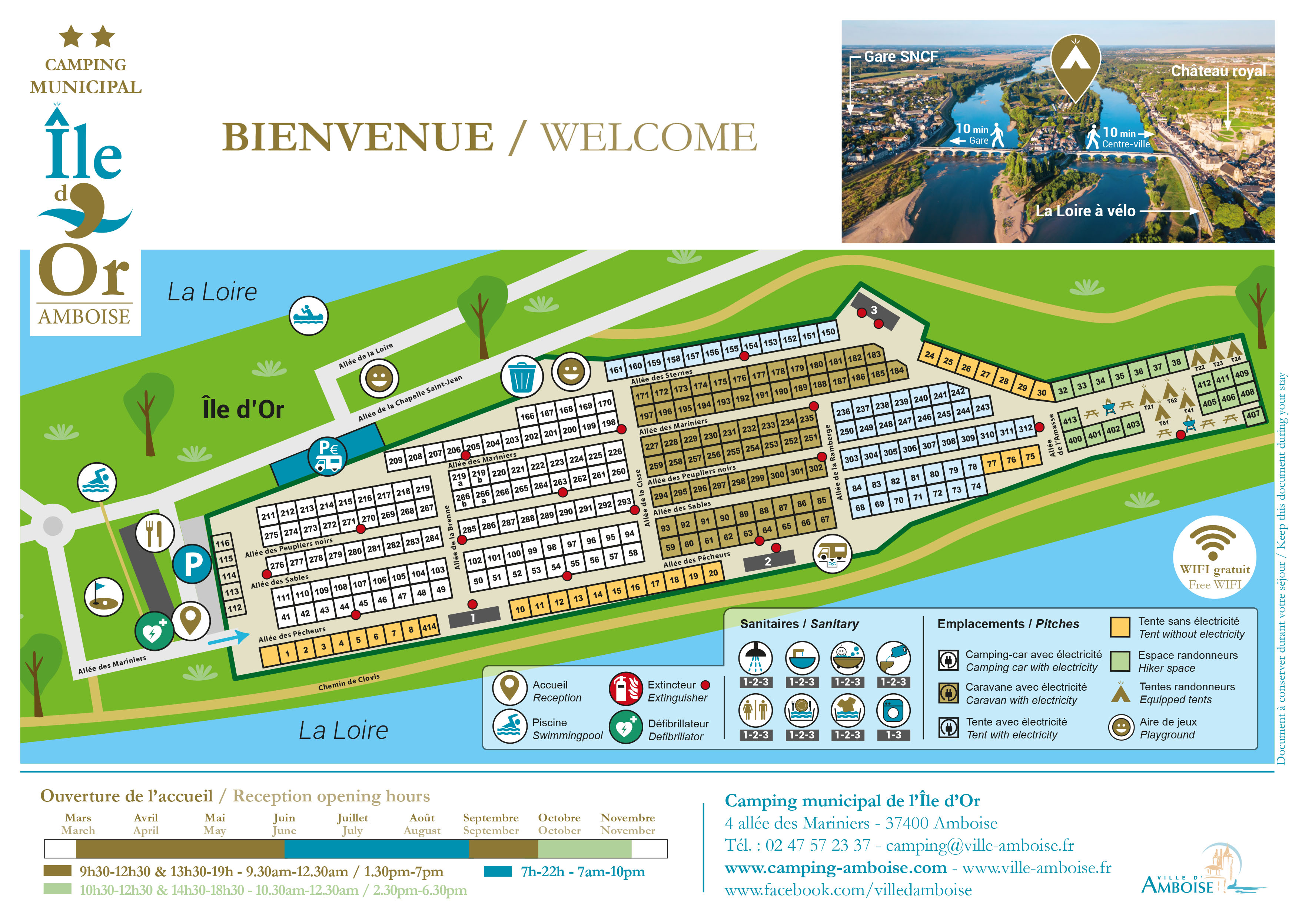 Camping municipal de l'île d'Or | Ville d'Amboise - Site officiel